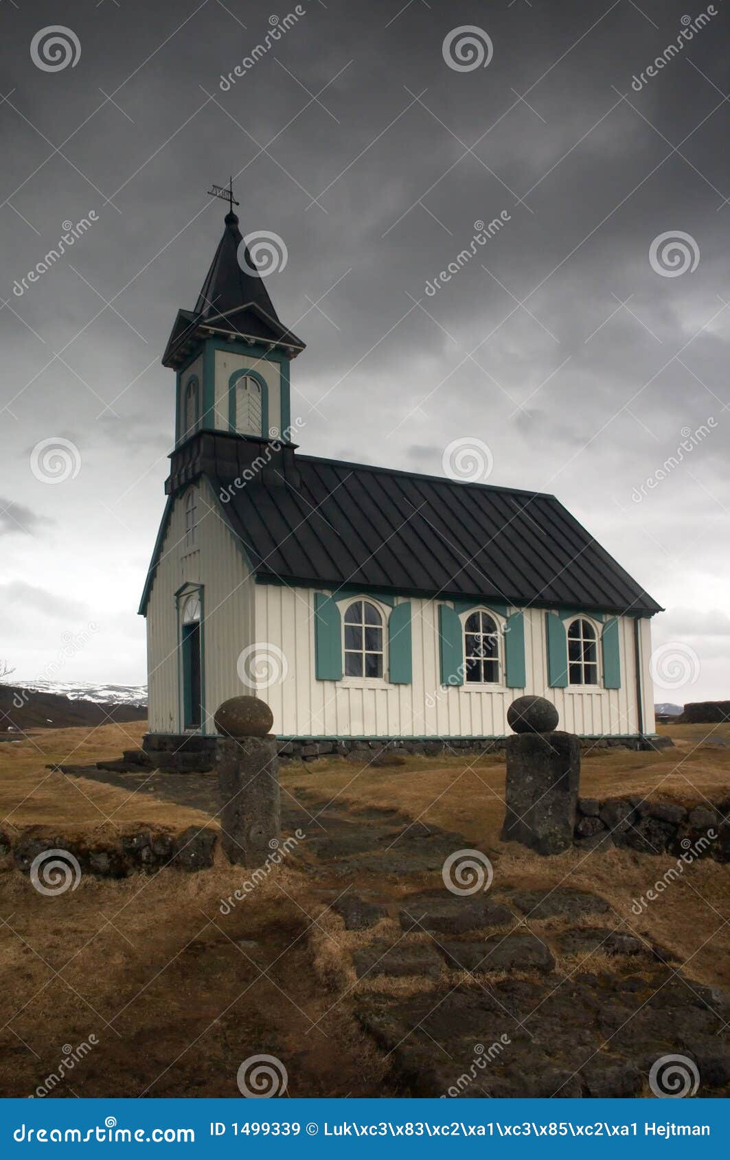 Icelandic Church stock image. Image of worship, skies - 1499339