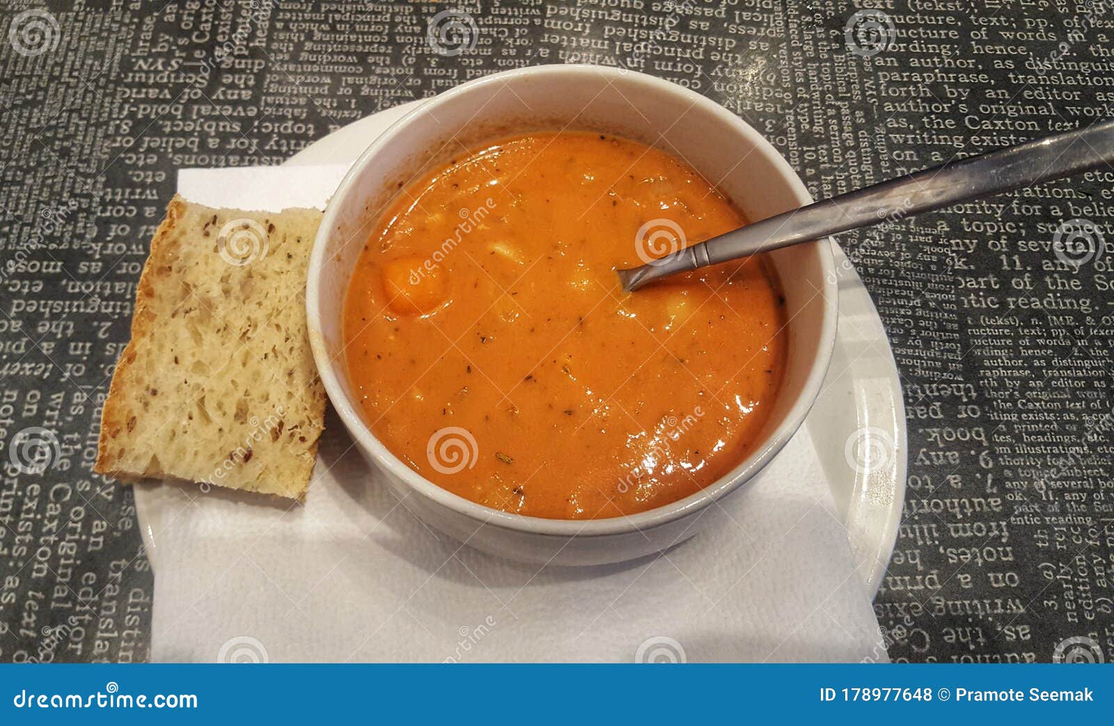 Icelandic Fish Soup with Bread, Traditionnal Dish of Iceland Stock ...