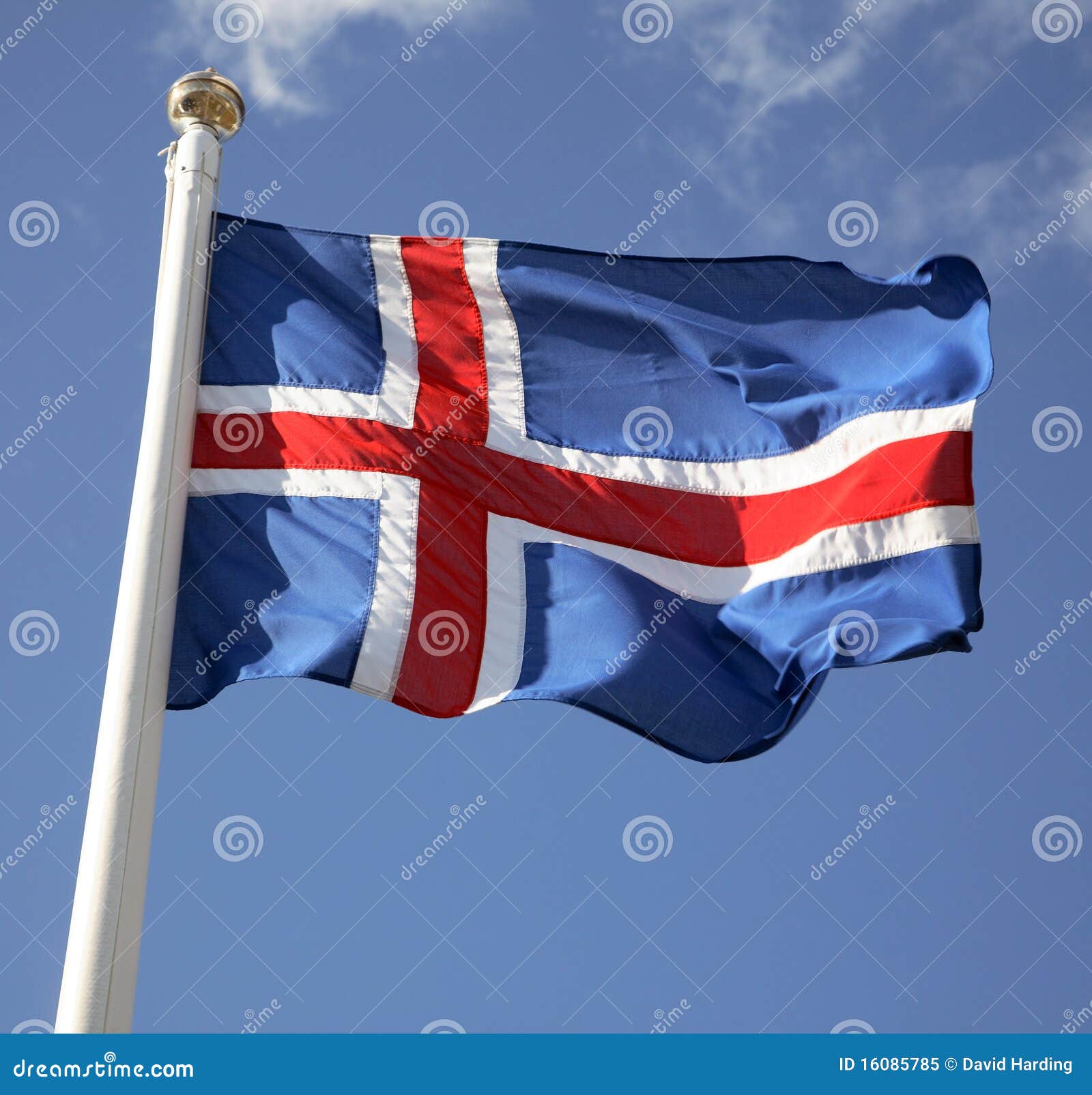 Icelandic Flag stock image. Image of nationalism, iceland - 16085785