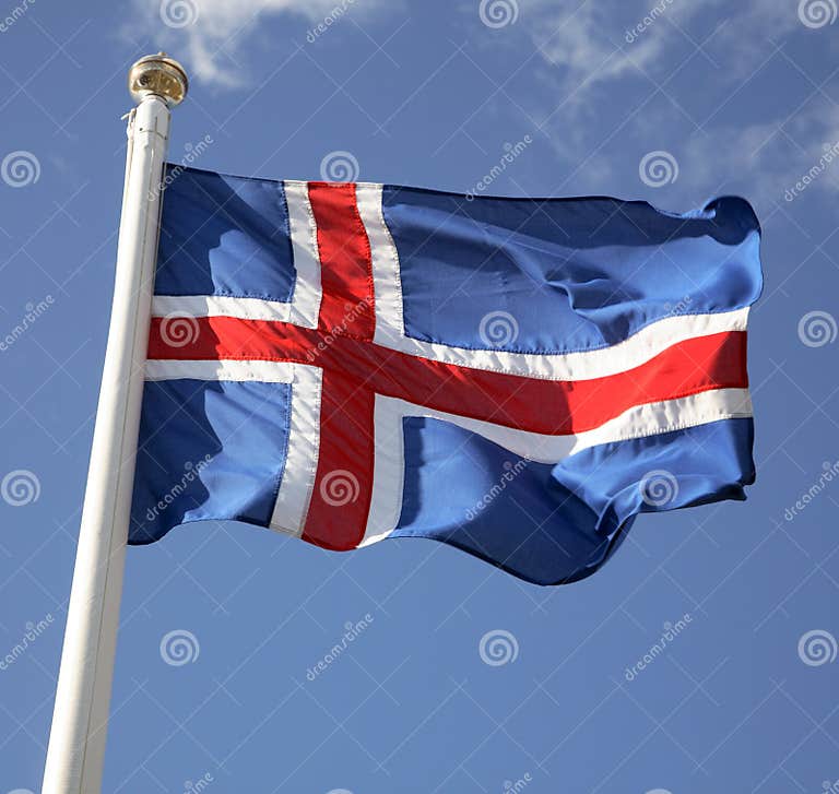 Icelandic Flag stock image. Image of nationalism, iceland - 16085785