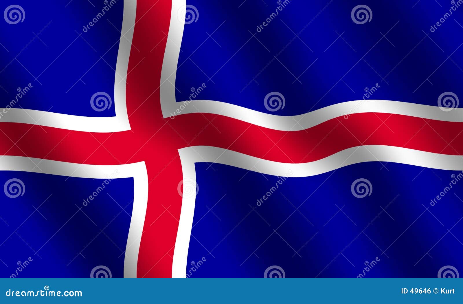 Icelandic Flag stock illustration. Illustration of iceland - 49646