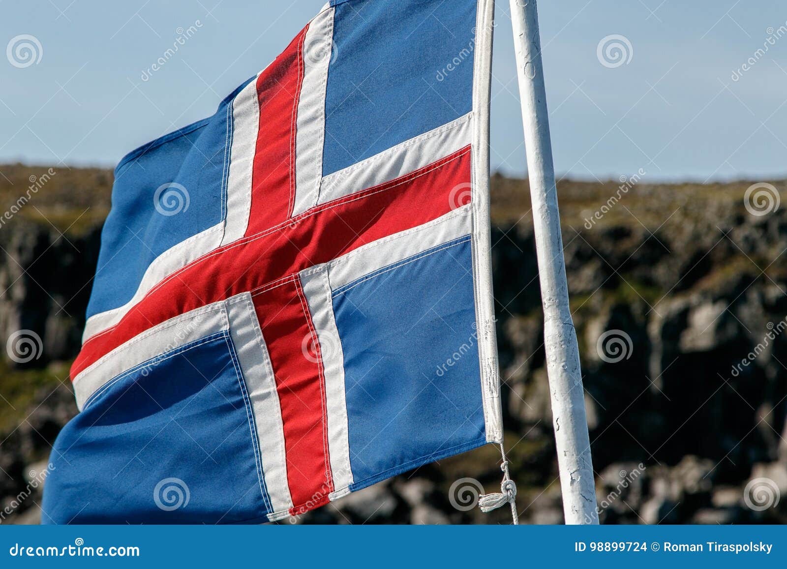 Icelandic flag stock photo. Image of icelandic, banner - 98899724