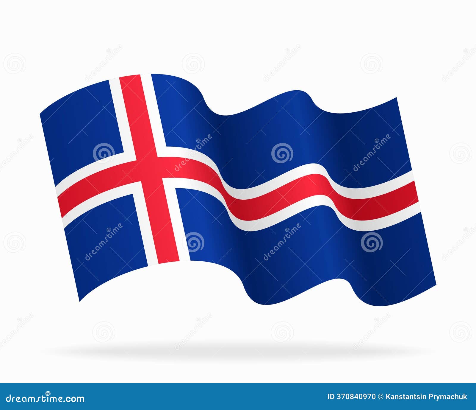 Icelandic Flag Heart-shaped Ribbon. Vector Illustration. | CartoonDealer.com #103750461