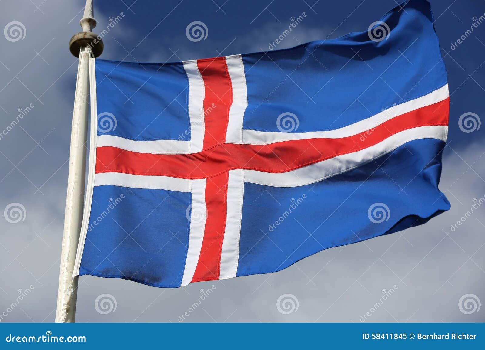 Icelandic Flag stock image. Image of northern, nation - 58411845