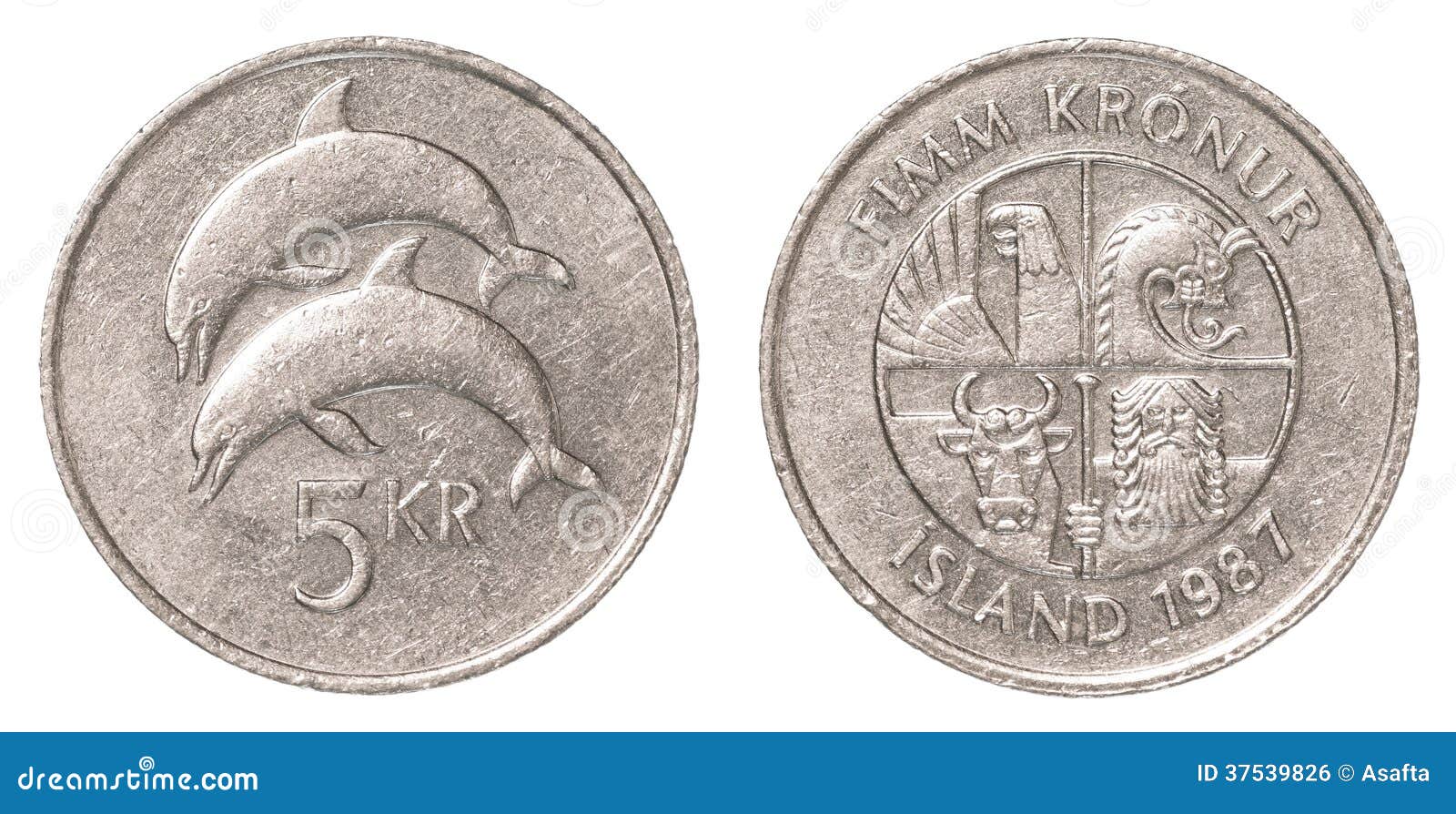 5 icelandic krona coin stock photo. Image of currency - 37539826