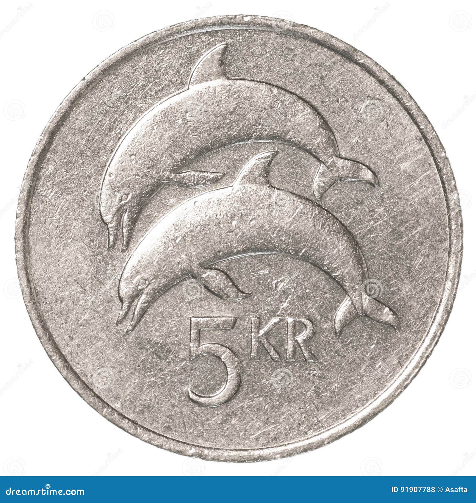 5 icelandic krona coin stock photo. Image of bank, icelandic - 91907788