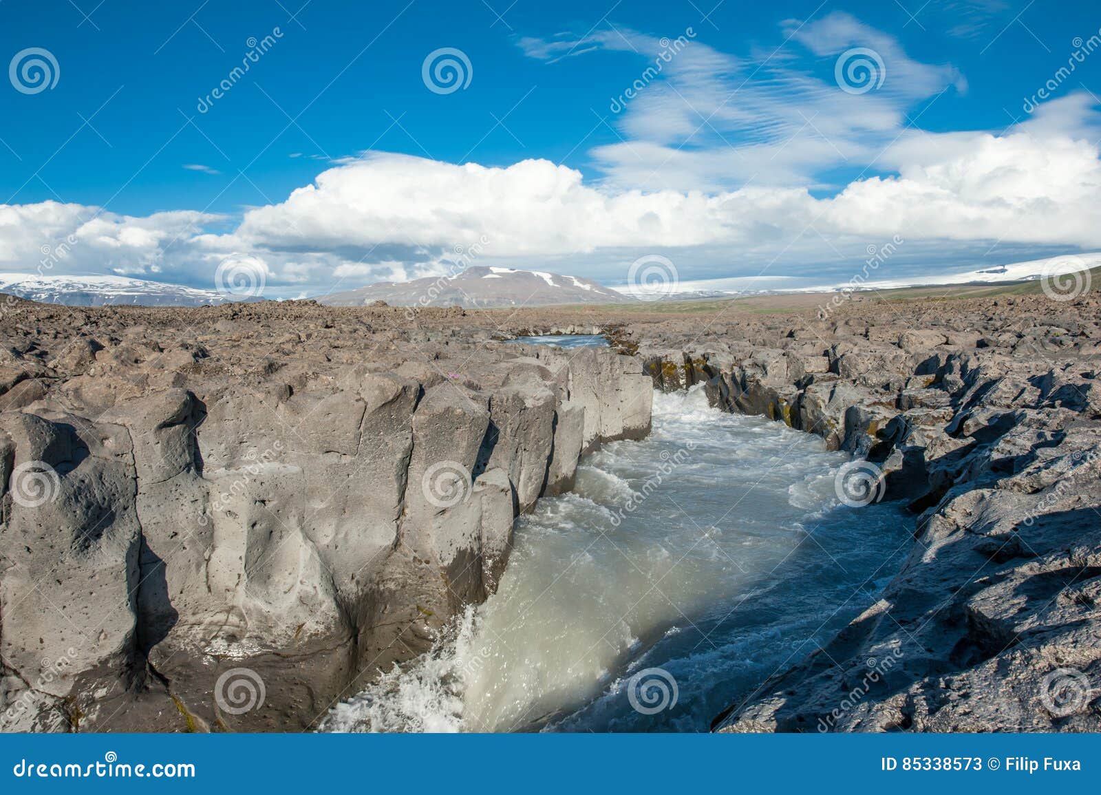 Icelandic river stock image. Image of mountains, rock - 85338573