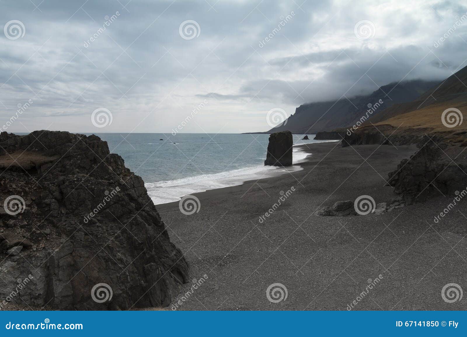 Icelandic Shoreline Panorama Stock Photo - Image of rocky, ocean: 67141850