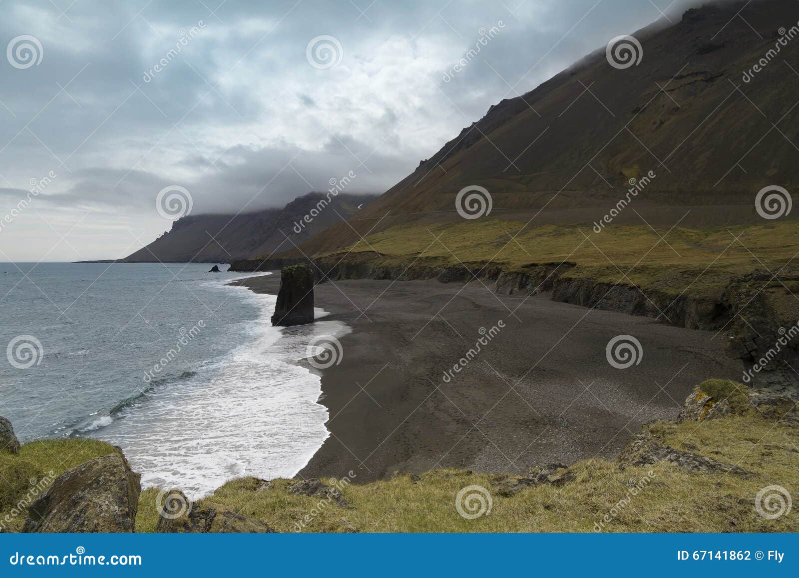 Icelandic Shoreline Panorama Stock Photo - Image of horizontal, island ...