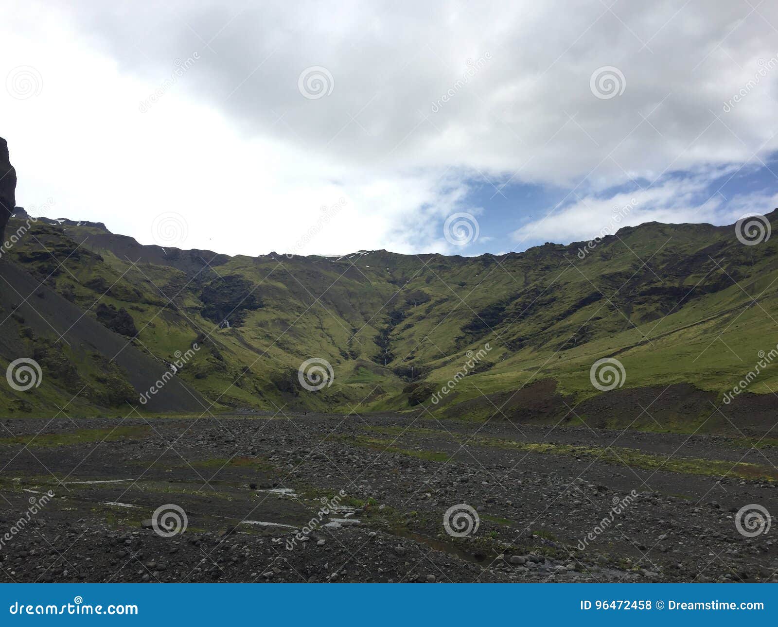 Icelandic valley stock photo. Image of iceland, river - 96472458