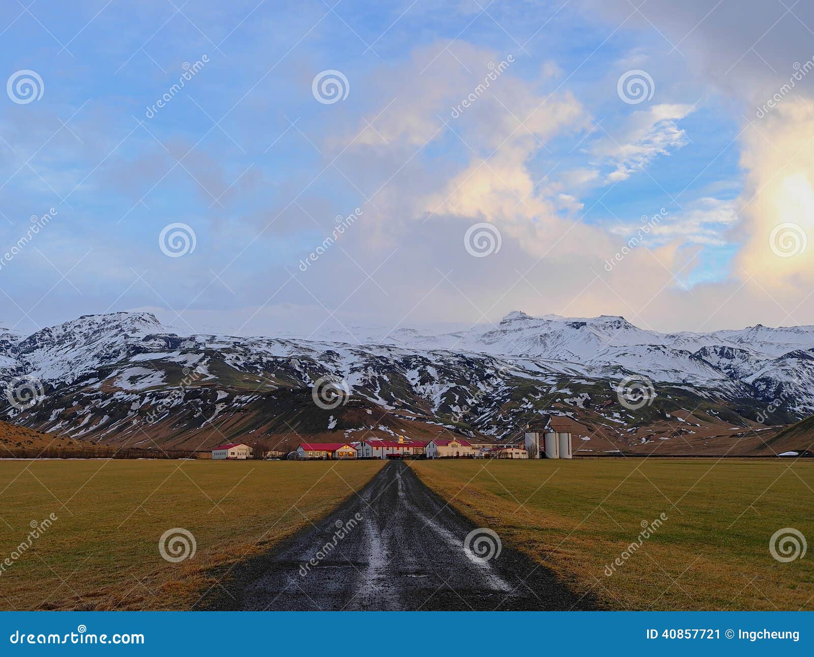 Icelandic village stock image. Image of wood, light, white - 40857721