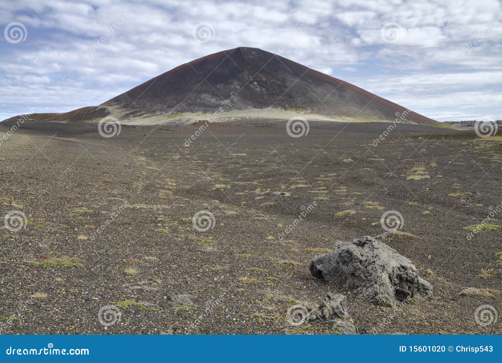 Icelandic Volcanic Cone and Wasteland Stock Photo - Image of basalt ...