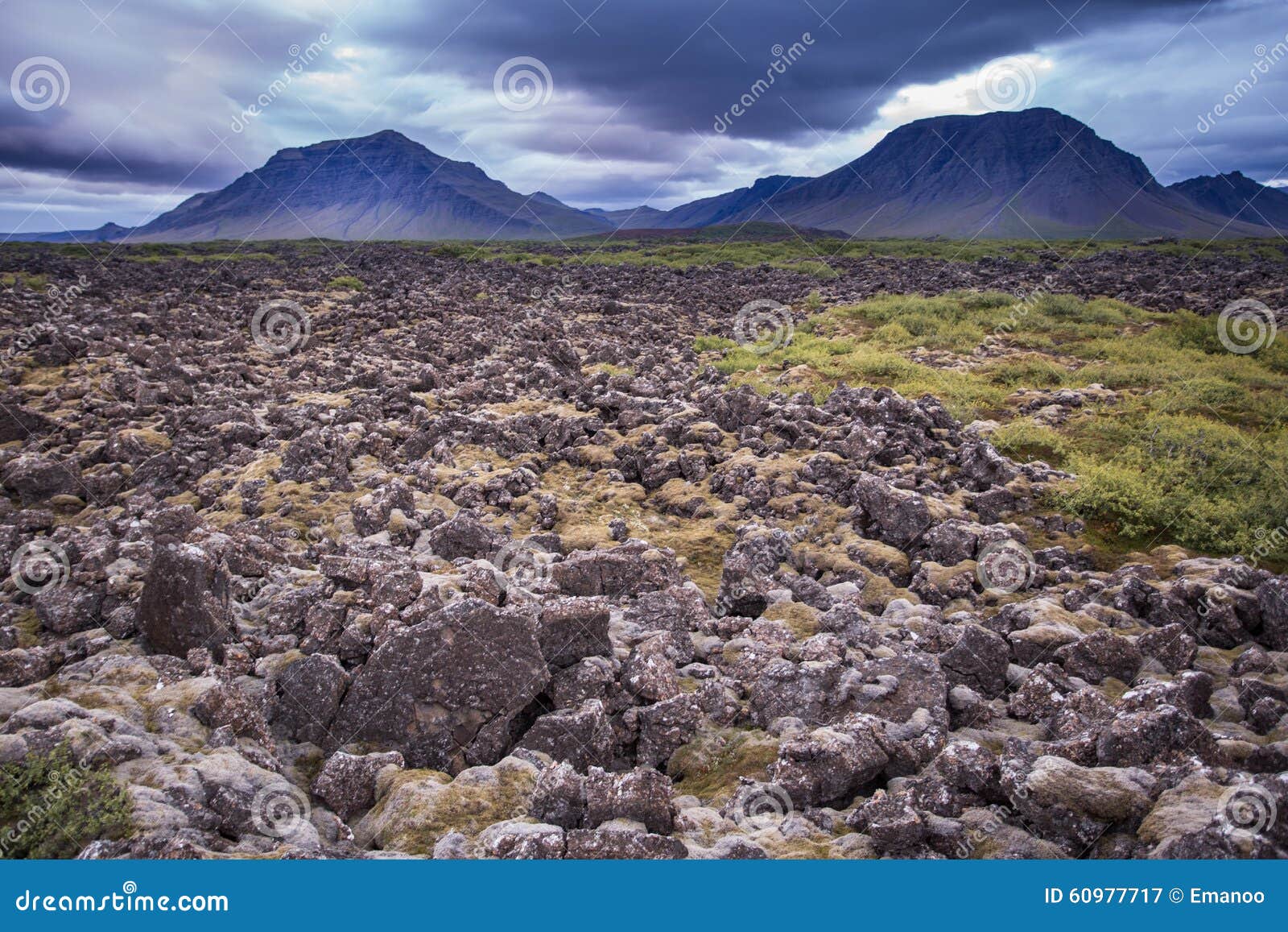 Icelandic Volcanic Landscape Stock Image - Image of eruption, hiking ...