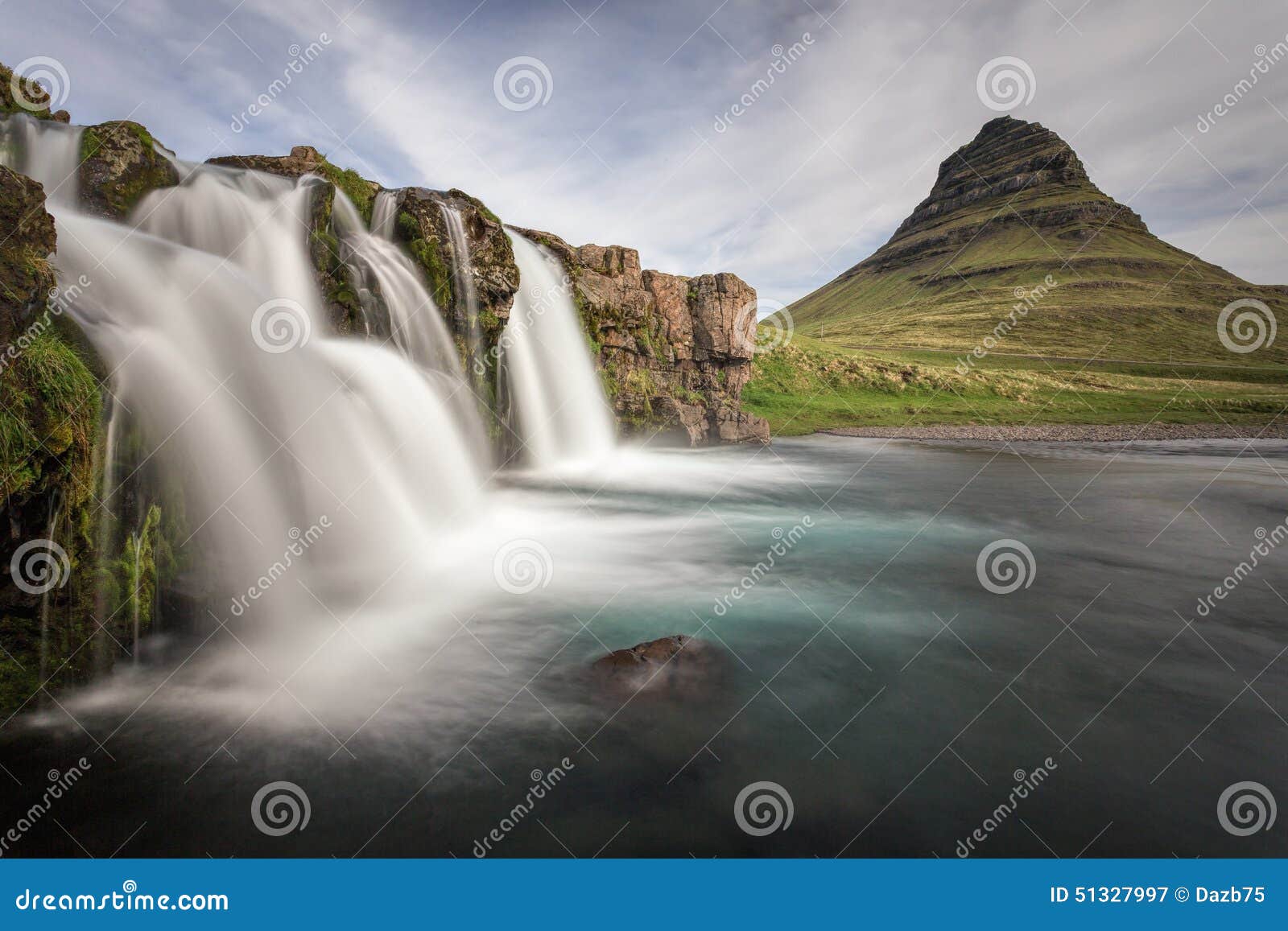 Icelandic Waterfall stock image. Image of magical, color - 51327997