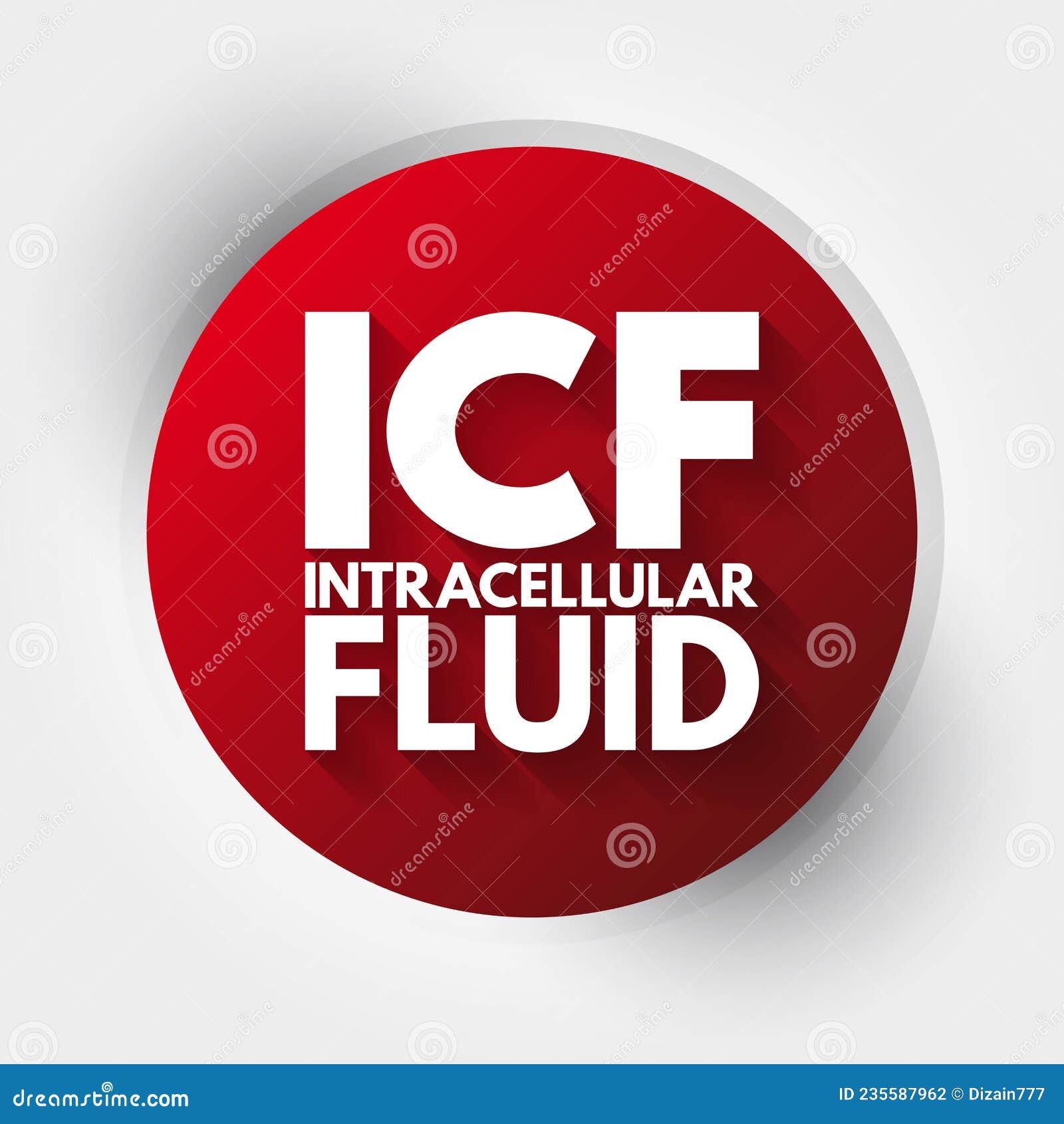 ICF - Intracellular Fluid Acronym, Medical Concept Background Stock ...