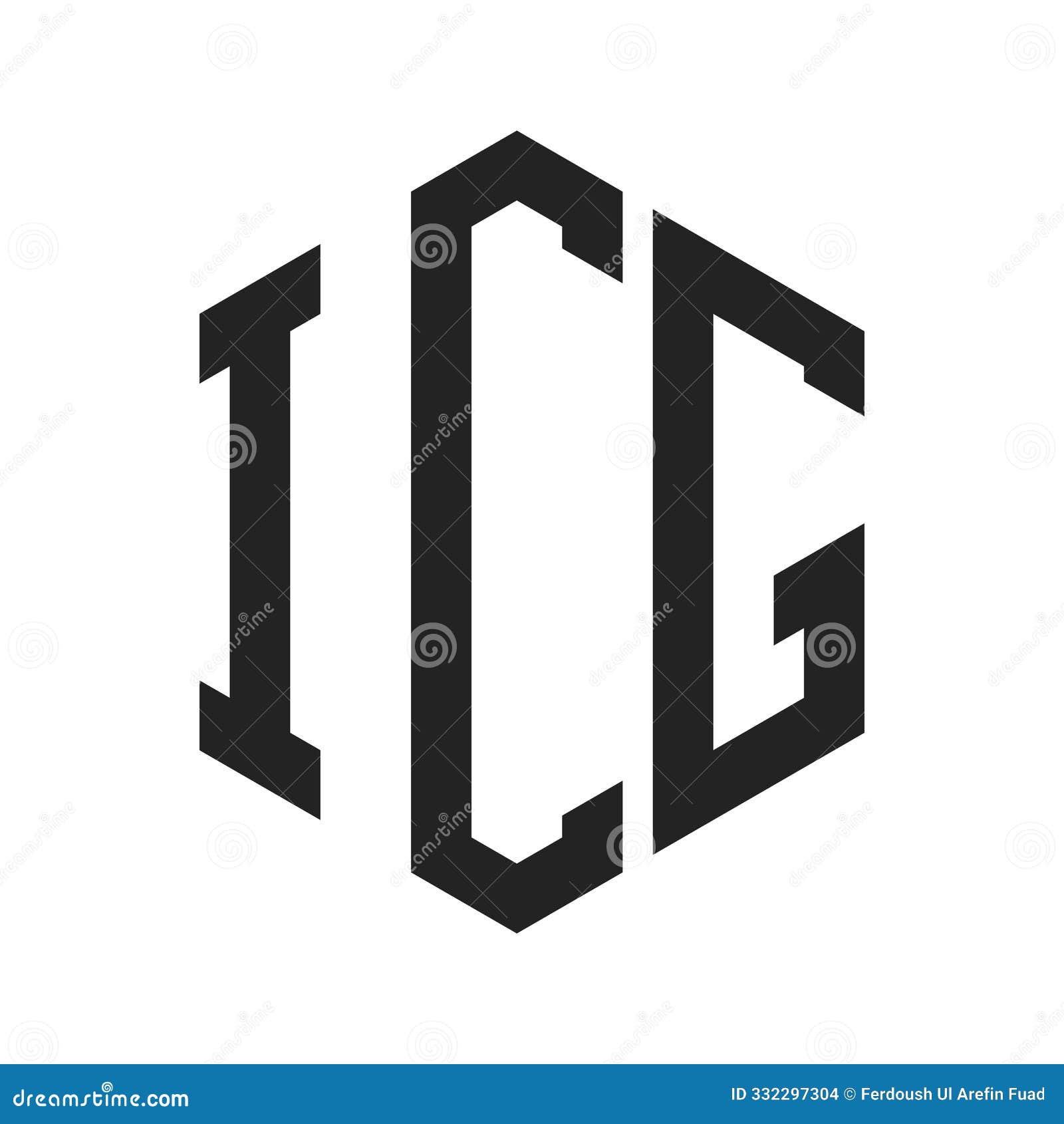 ICG Logo Design. Initial Letter ICG Monogram Logo Using Hexagon Shape ...