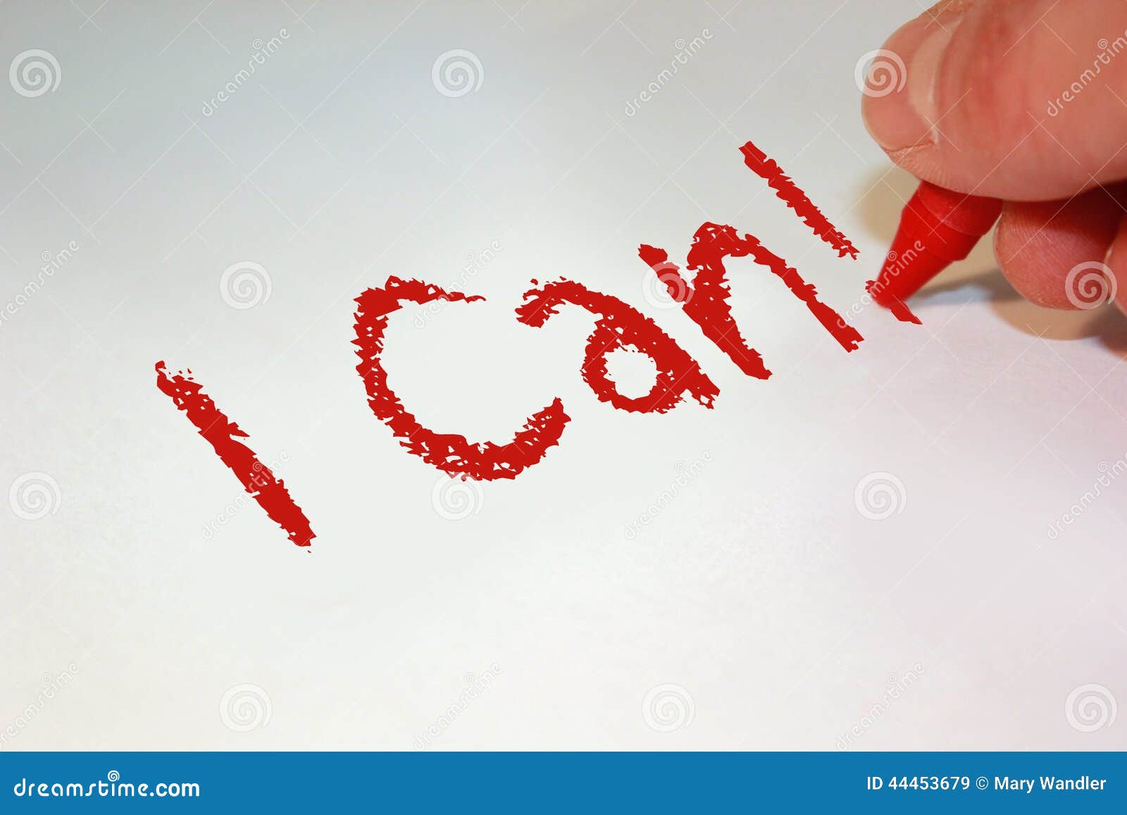 Ich kann! stockbild. Bild von konzept, hand, leisten - 44453679