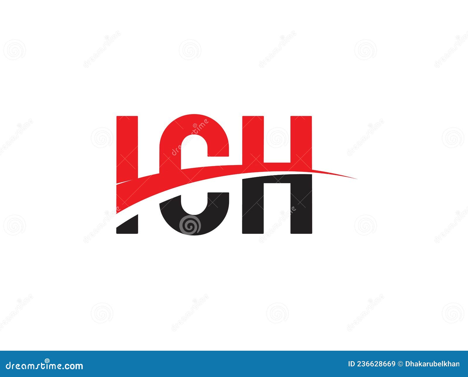 ICH Letter Initial Logo Design Vector Illustration Stock Vector ...