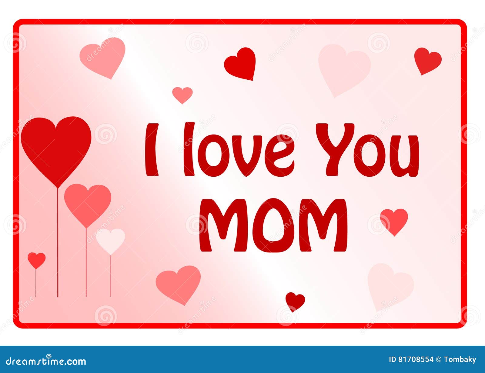 Ich liebe dich Mama stock abbildung. Illustration von auszug - 81708554