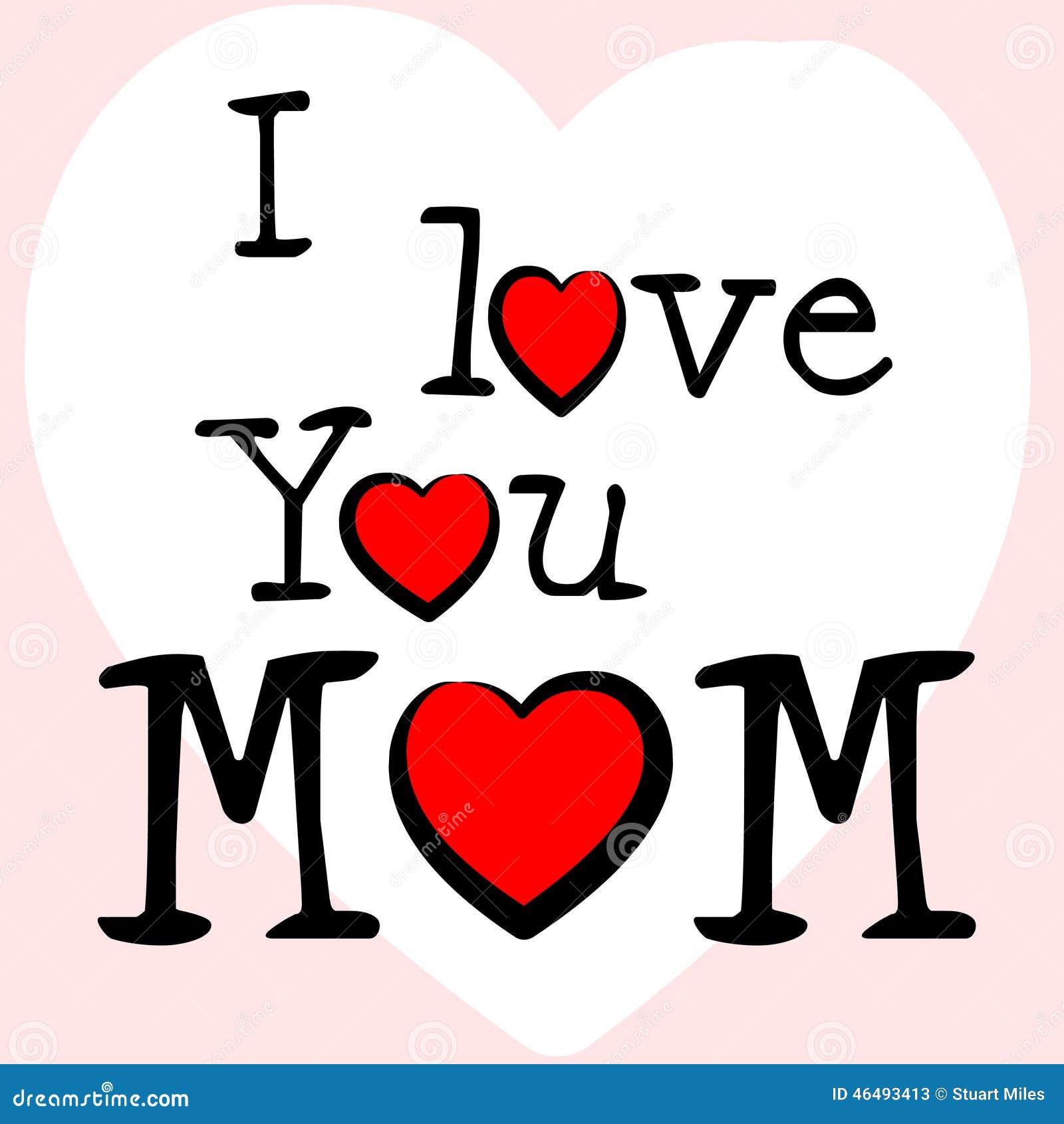 Ich Liebe Mama Darstelle Weichheits-Mutter Und Leidenschaft Stock ...