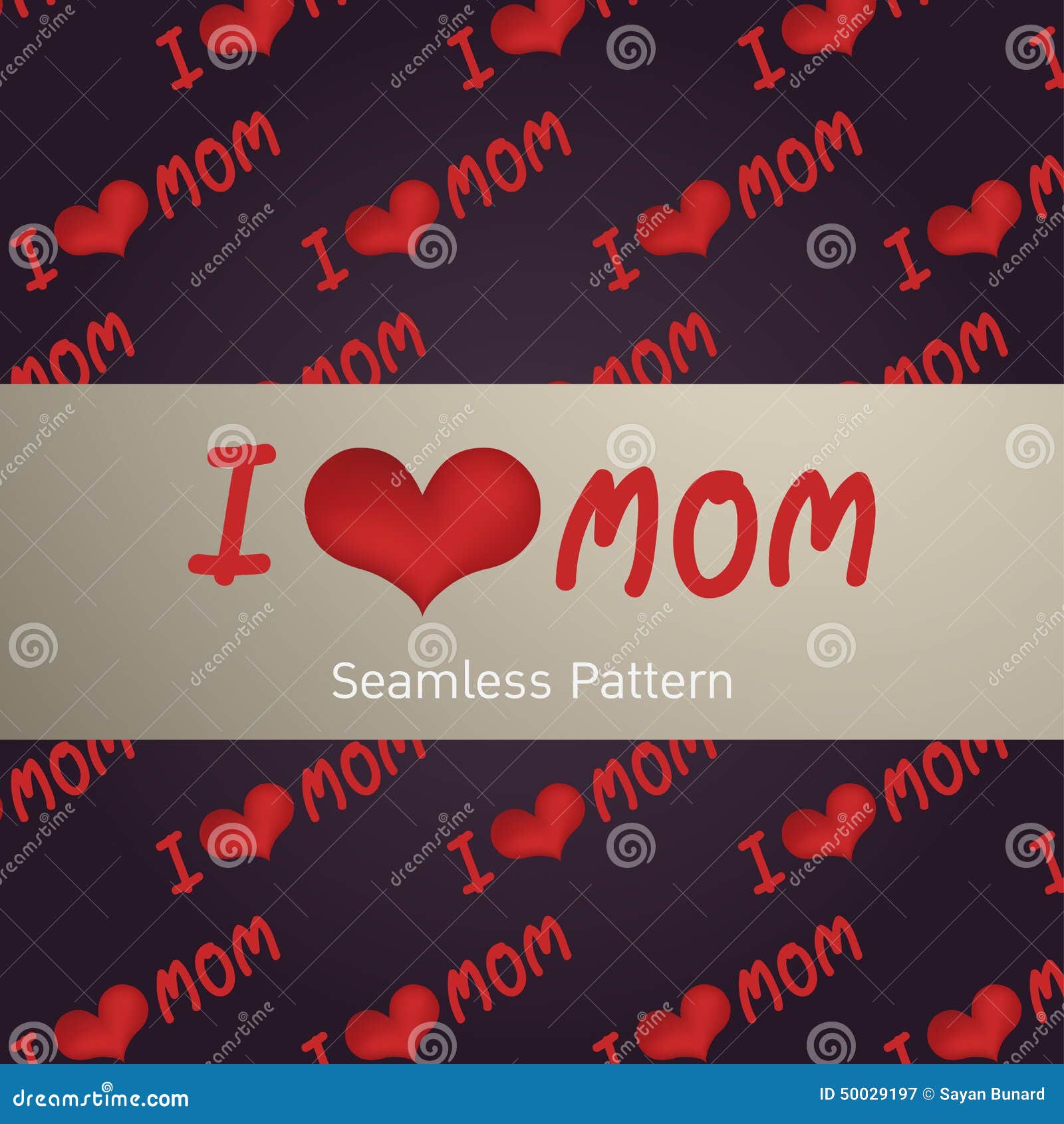 Ich liebe Mutter vektor abbildung. Illustration von liebe - 50029197