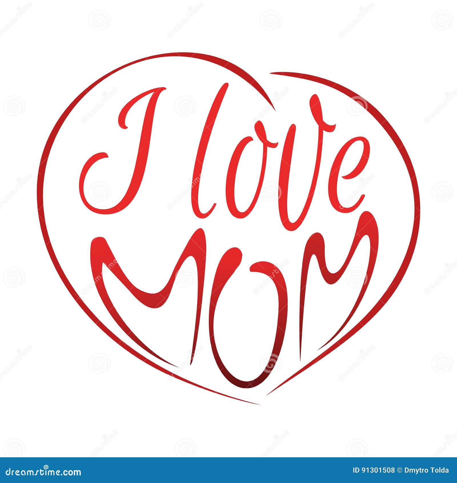 Ich Liebe Mutter Mutter-Tagesbriefgestaltung Vektor Abbildung ...