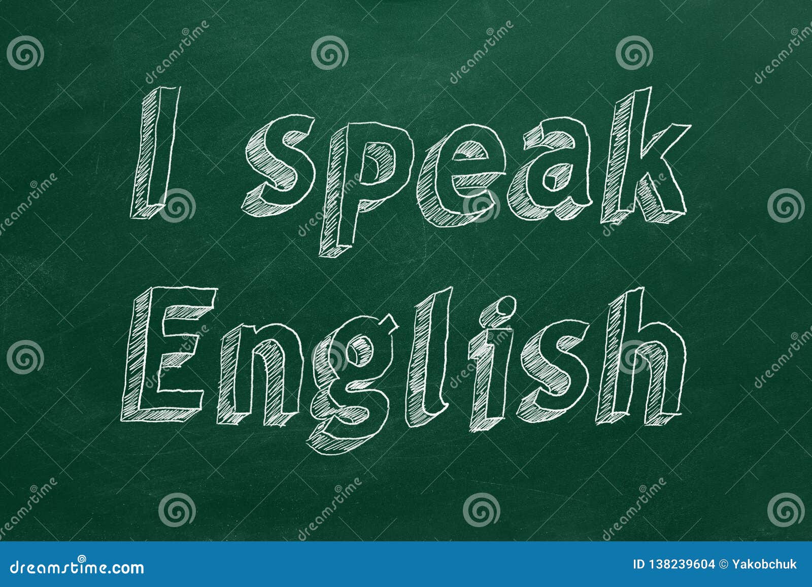 Ich spreche Englisch stock abbildung. Illustration von studie - 138239604