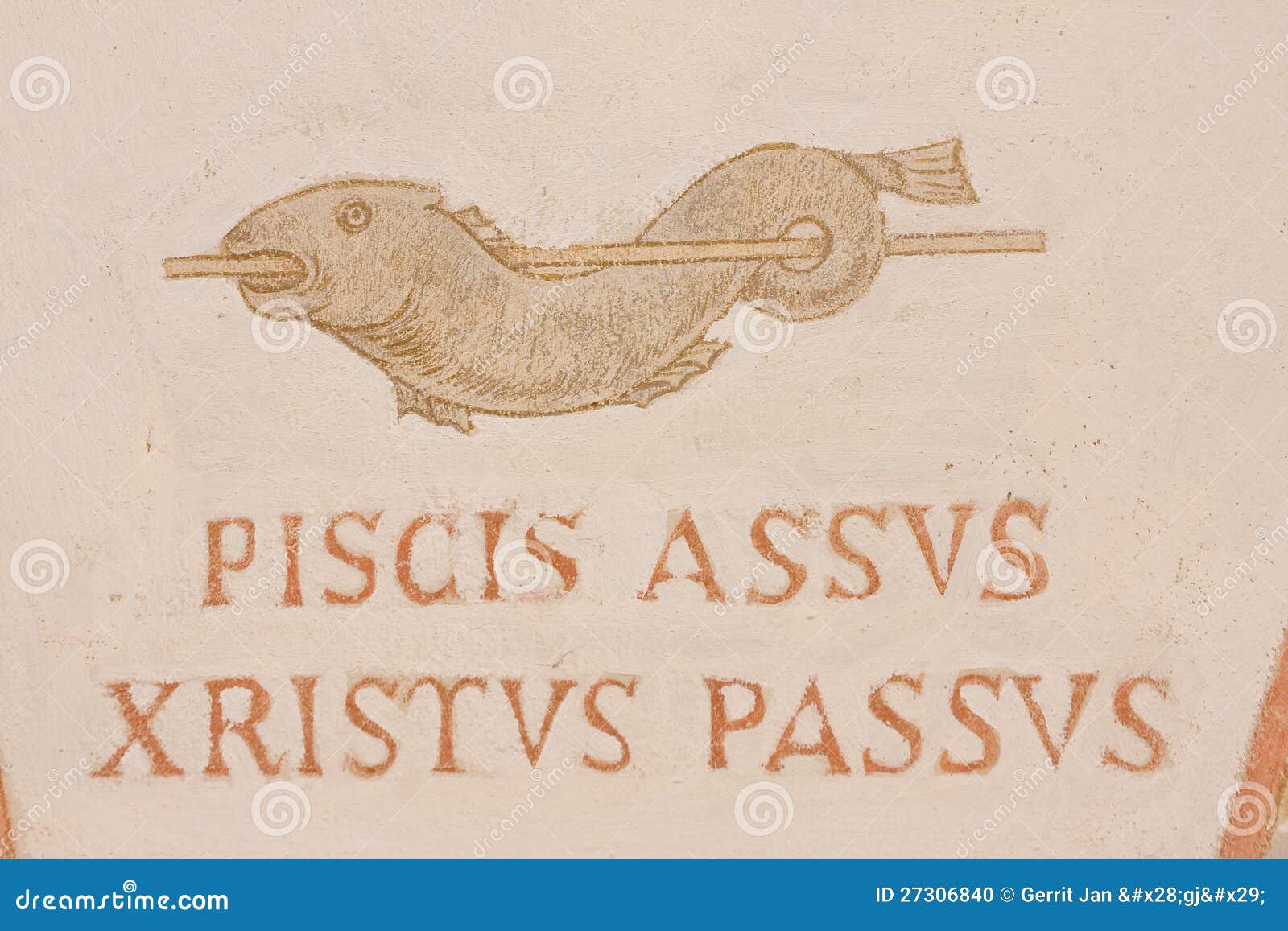 Ichthus fish stock photo. Image of drawing, father, medieval - 27306840