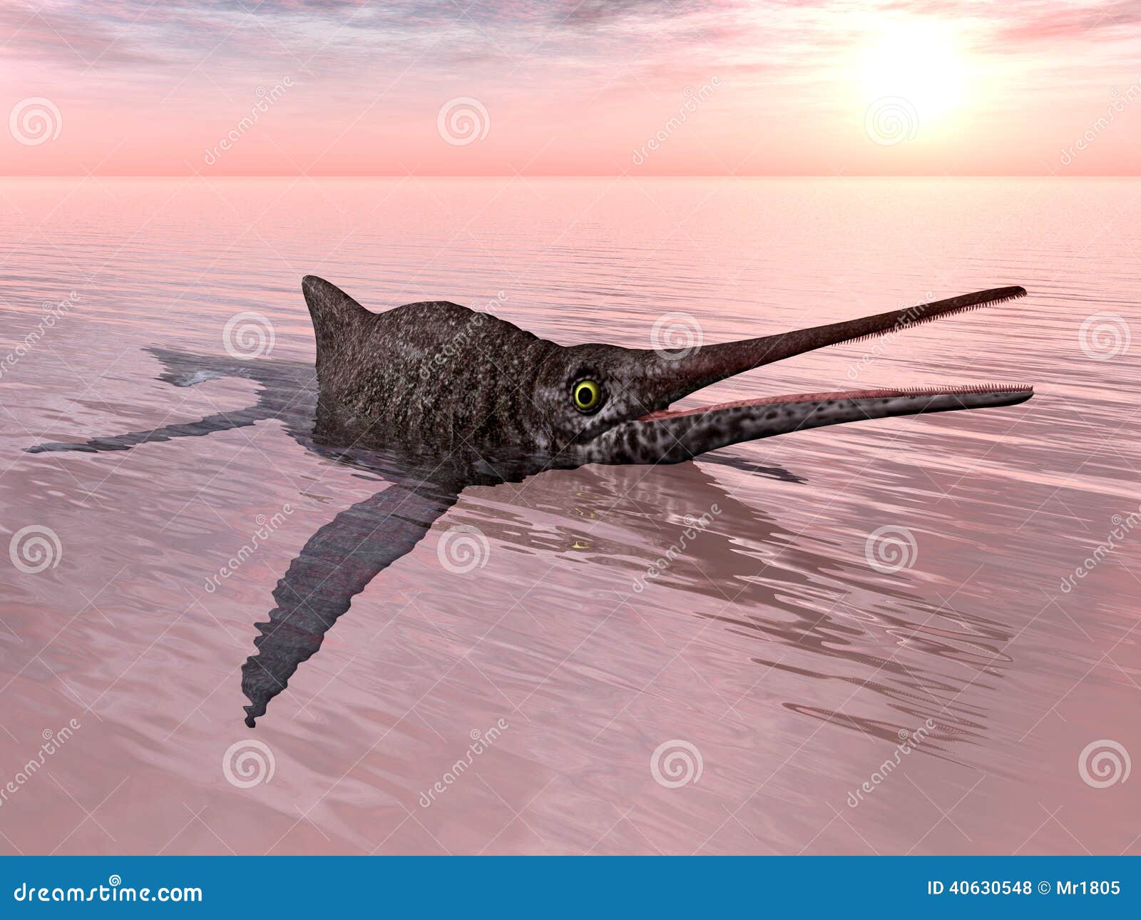 Shonisaurus Ichthyosaur Side Profile Royalty-Free Stock Photography ...