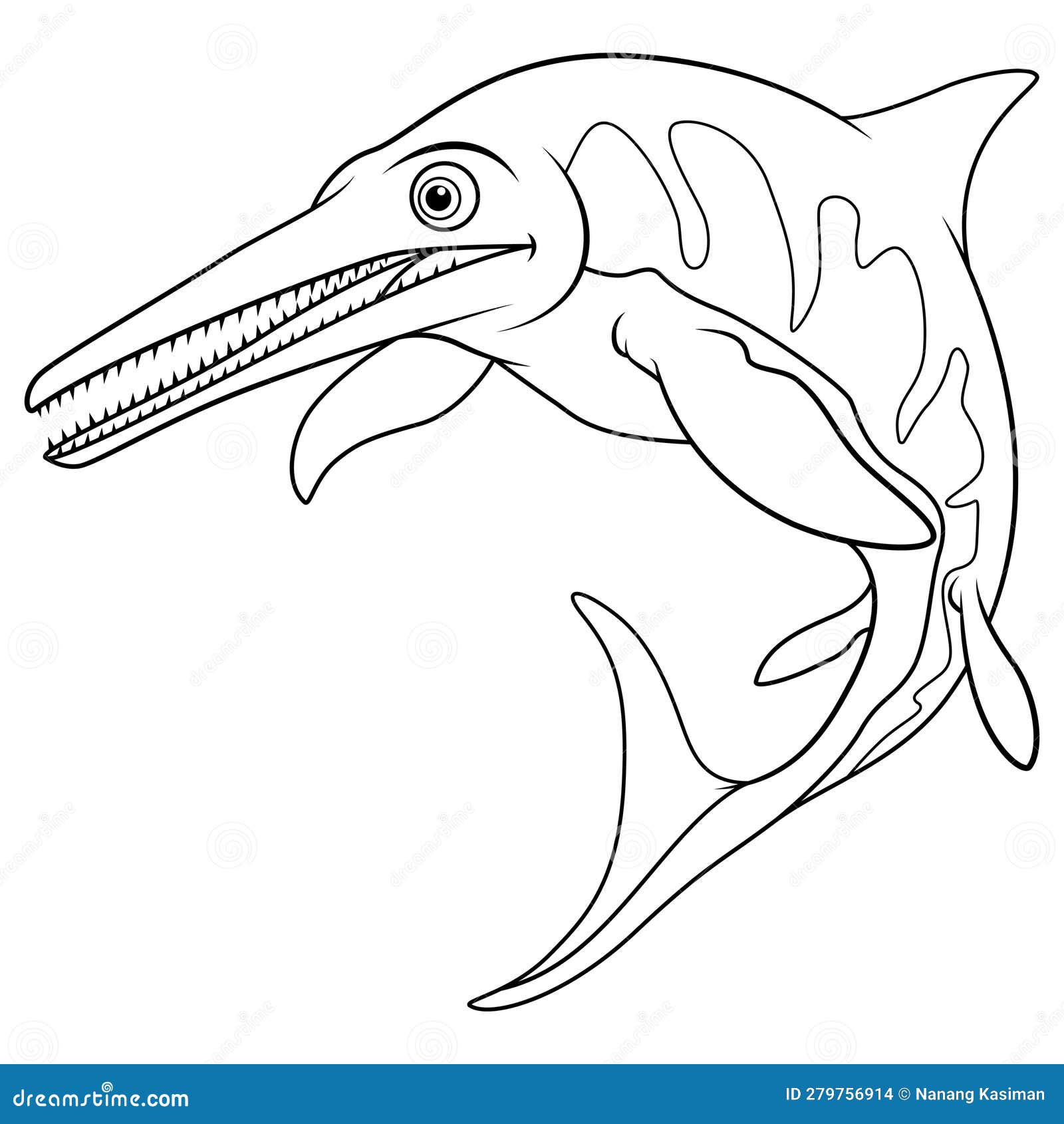 Ichthyosaurus Coloring Page