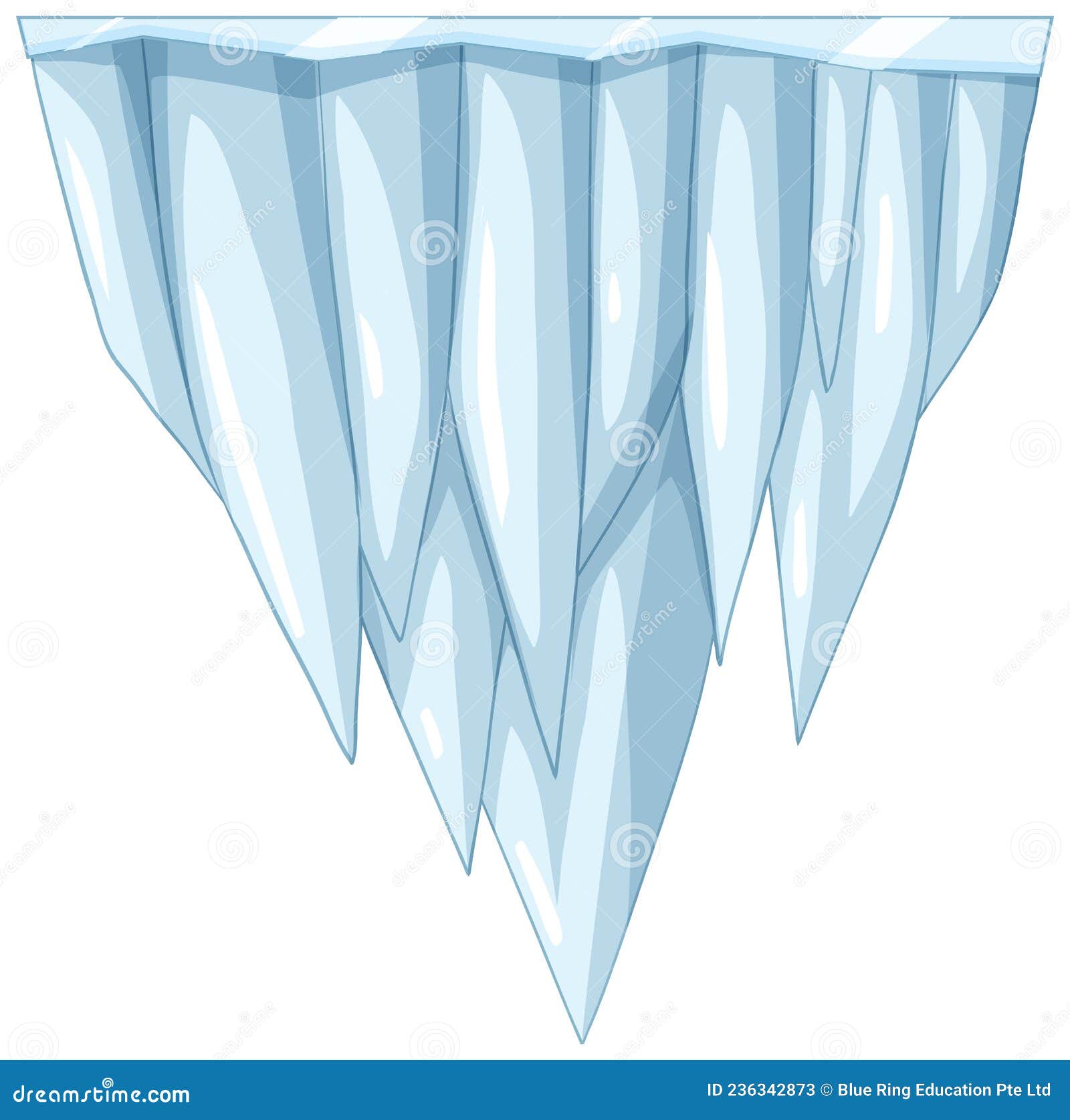 Icicle in Cartoon Style Isolated Stock Vector - Illustration of cold ...