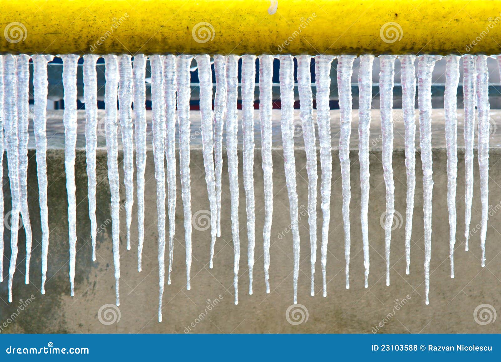 Icicle line-up stock photo. Image of trapped, spectacular - 23103588