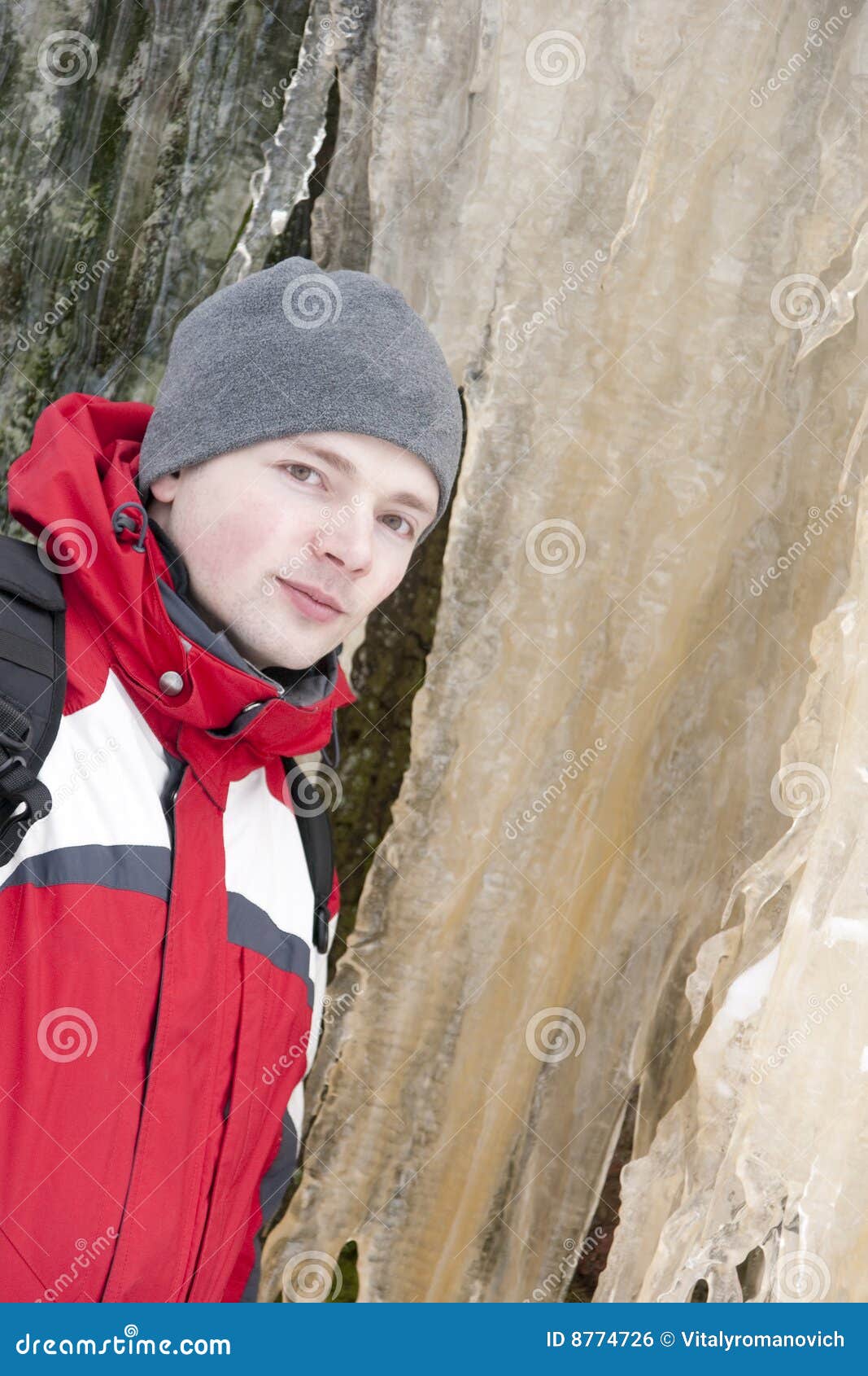 Icicle man stock photo. Image of mountain, icicle, person - 8774726