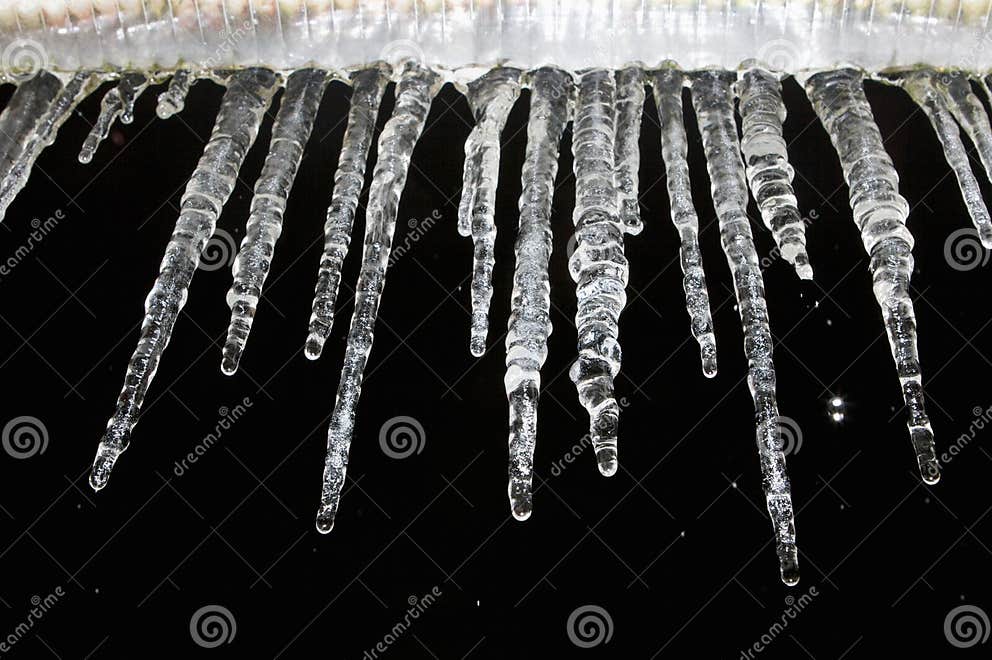 Icicle at night stock image. Image of holiday, nature - 8530447