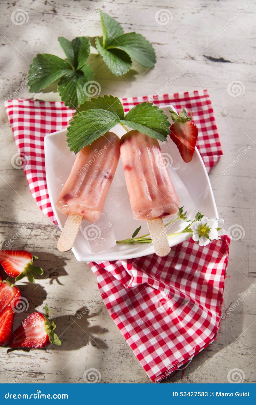 Icicle strawberry stock image. Image of snack, popsicle - 53427583