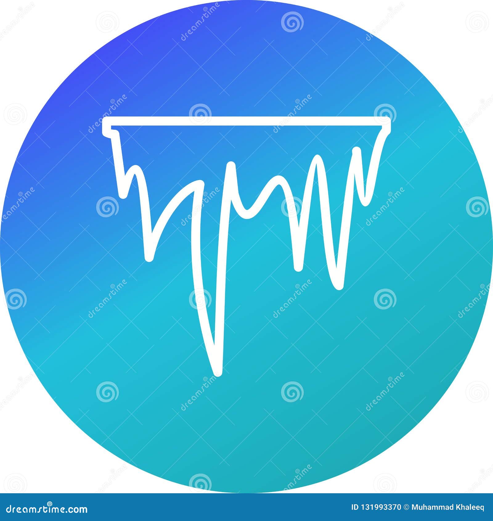 Icicle Vector Icon stock illustration. Illustration of vector - 131993370