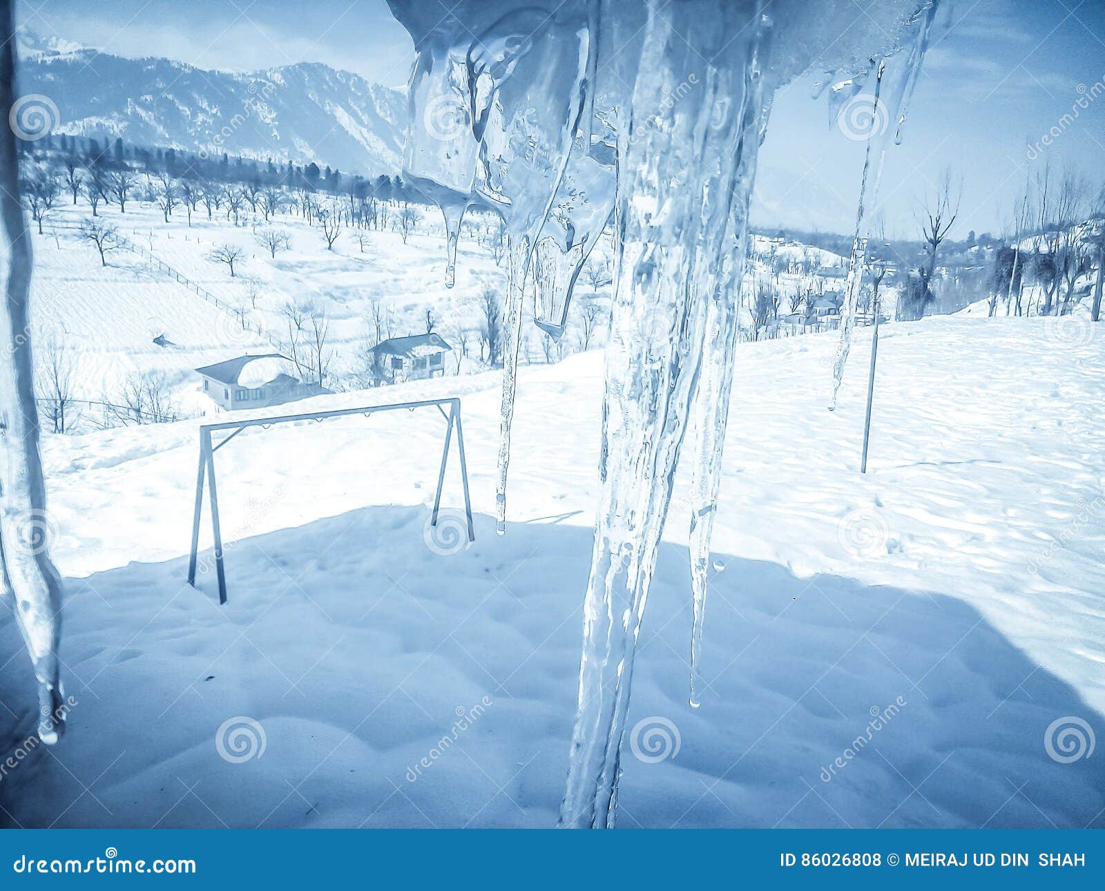 Icicle in winter stock photo. Image of winter, icicle - 86026808