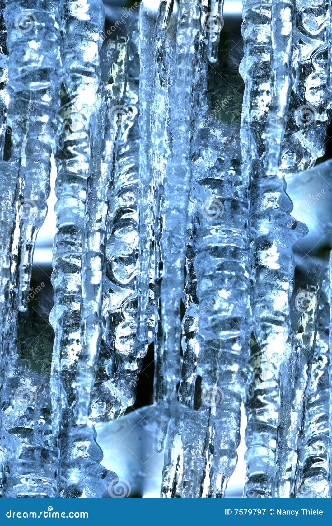 Icicles abstract stock image. Image of aqua, blue, wintry - 7579797