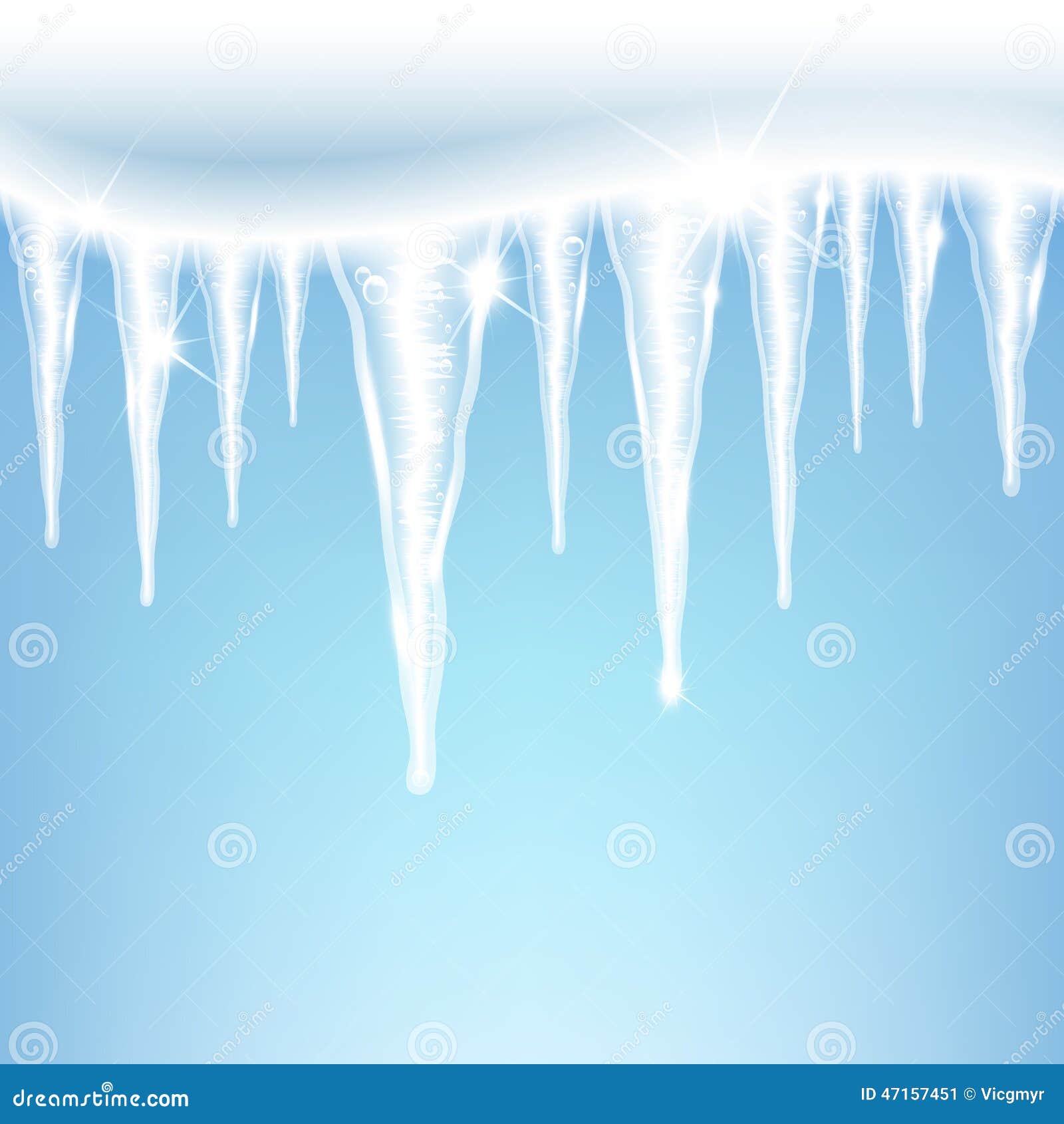 Icicles on a Blue Background Stock Vector - Illustration of clean ...