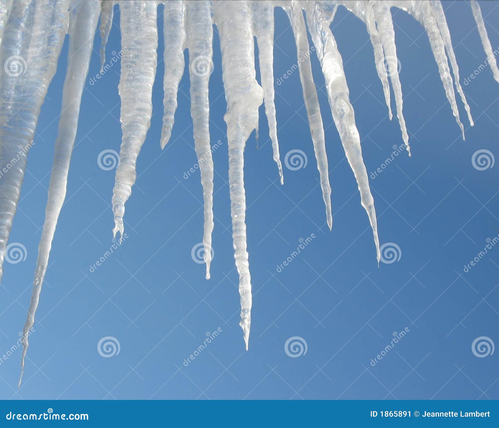 Icicles on a blue sky stock image. Image of melt, background - 1865891