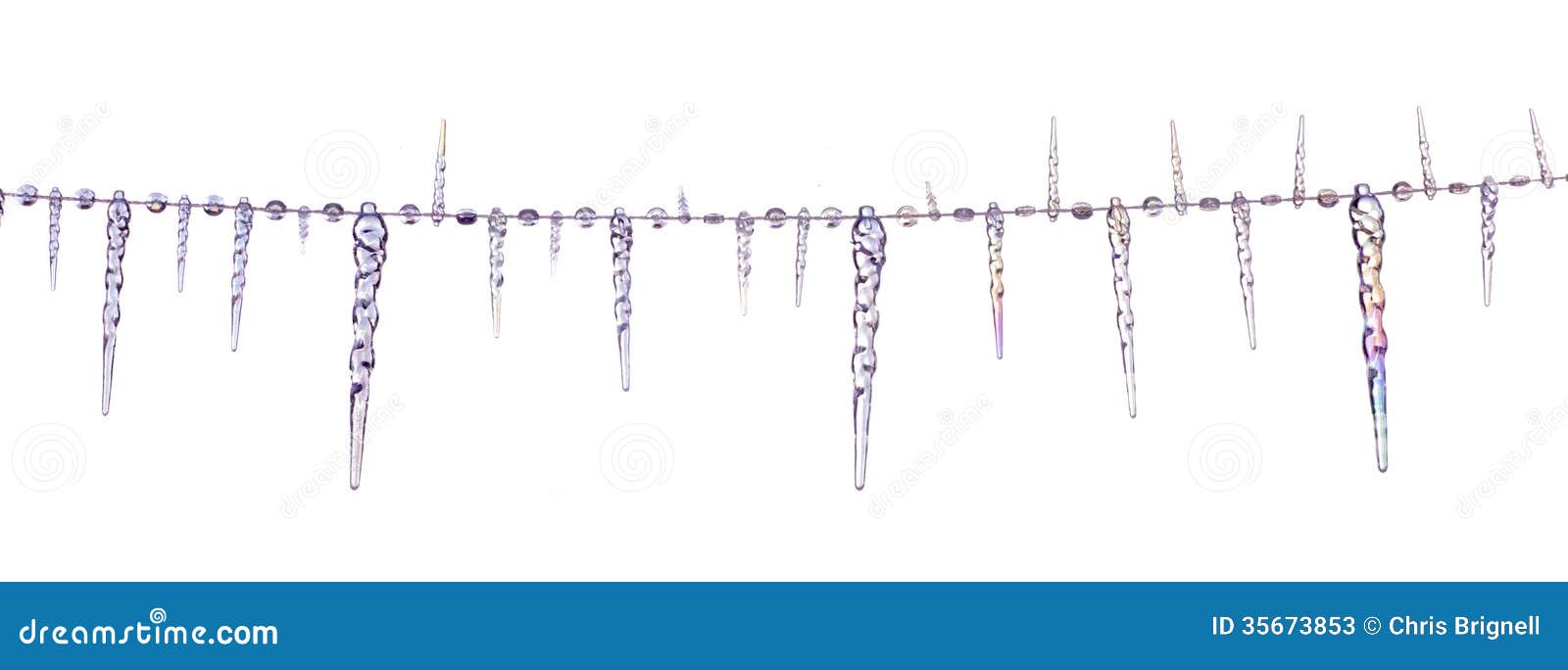 Icicles Christmas Decoration Border Stock Image - Image of decoration ...
