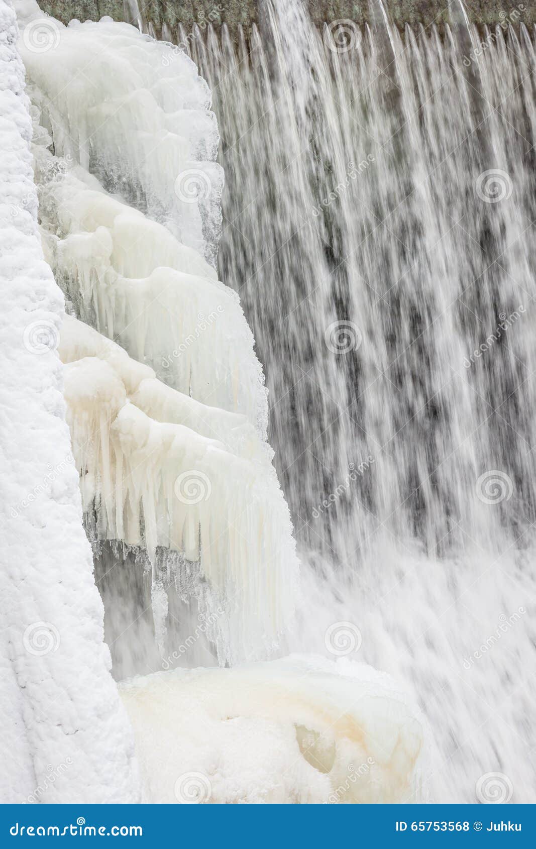 Icicles Formation in Waterfall Stock Photo - Image of beautiful, formed ...
