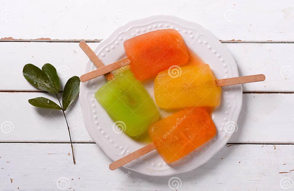 Icicles Fruit with Ingredients Stock Photo - Image of frozen, food ...