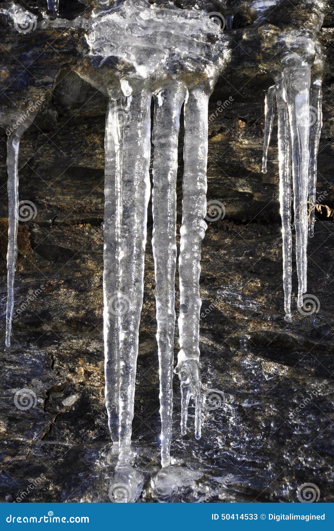 Icicles stock image. Image of icicles, stone, berg, melting - 50414533