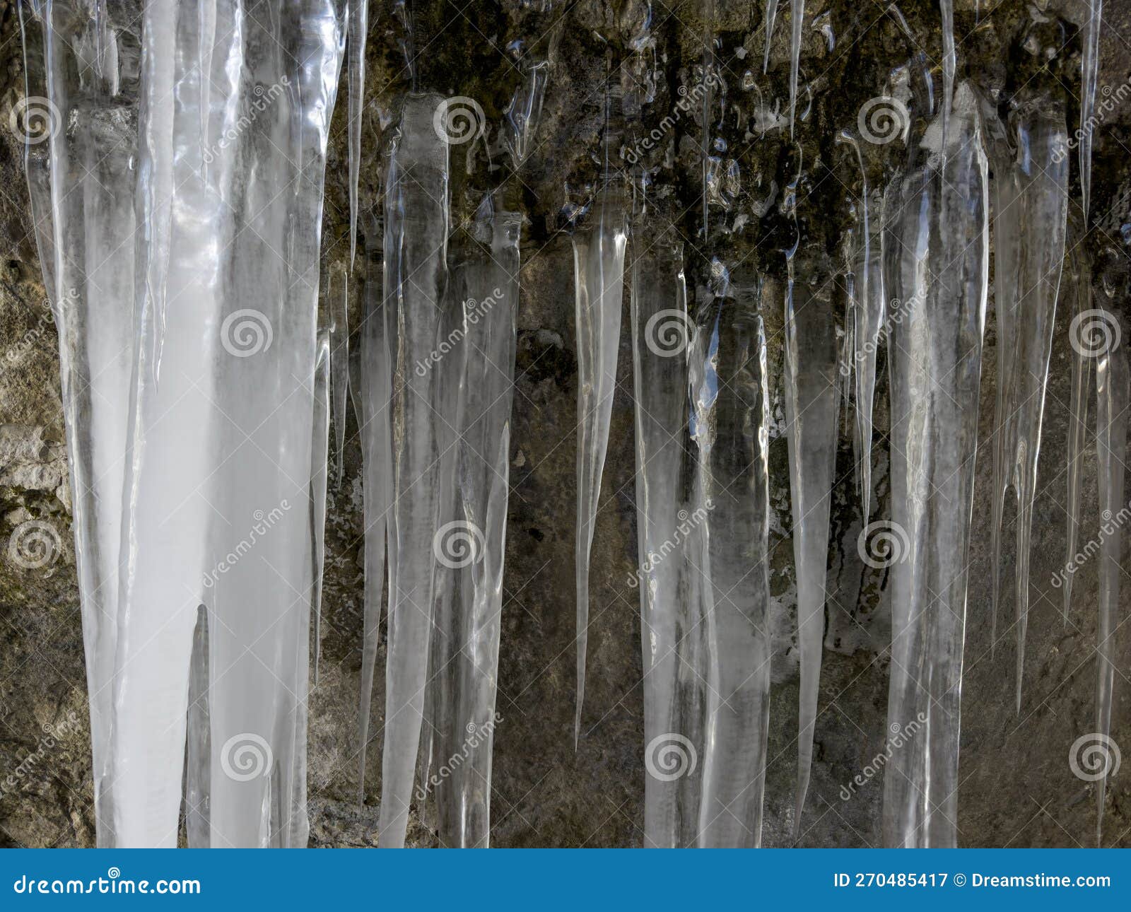 Icicles Inside the Cold Cave Stock Image - Image of seasons, inside ...