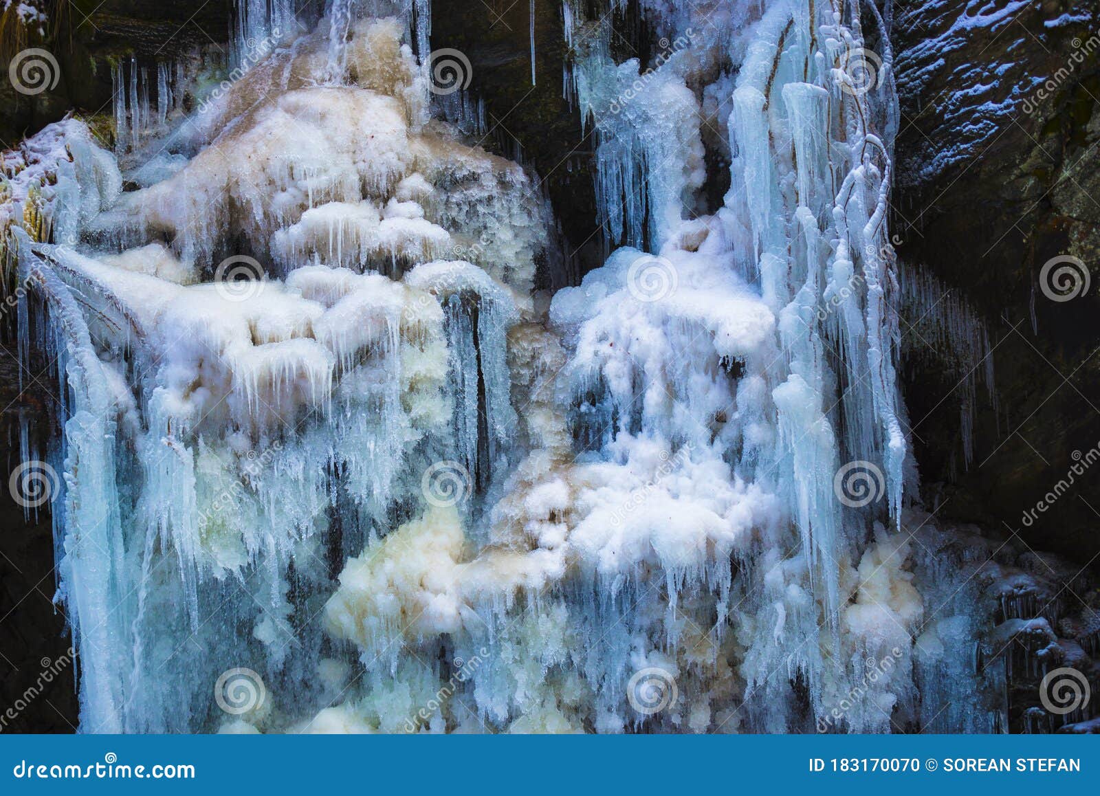 Icicles Inside of the Forest Stock Photo - Image of scenery, nature ...