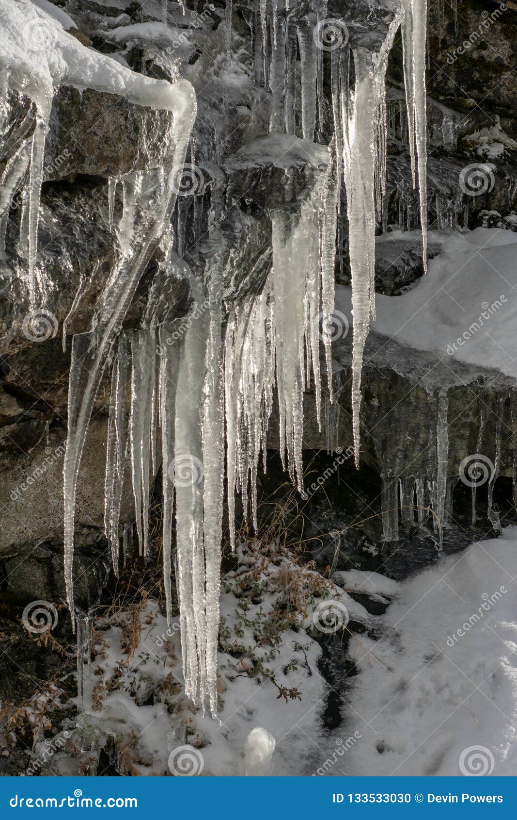 Icicles in nature stock photo. Image of natural, nature - 133533030