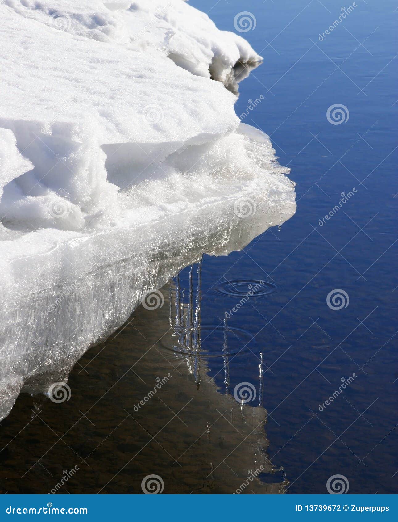 Icicles over water stock photo. Image of season, froze - 13739672