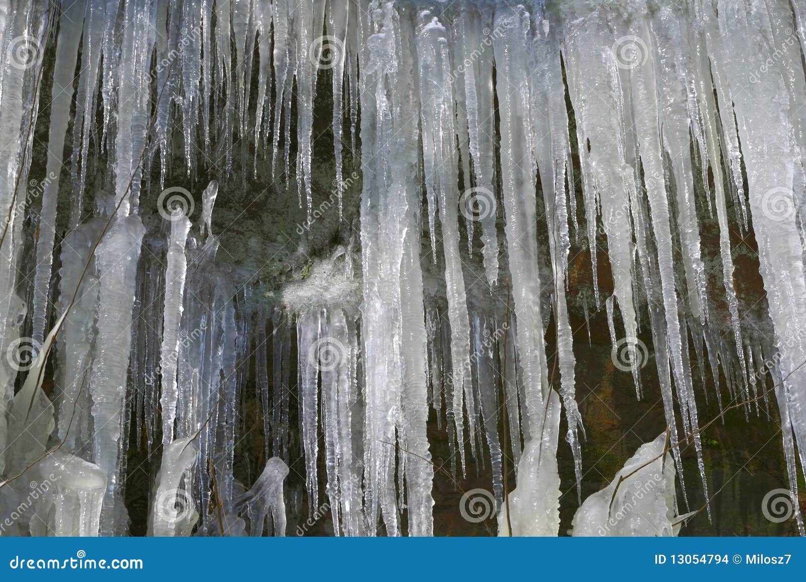 Icicles on the rock stock photo. Image of design, icicles - 13054794