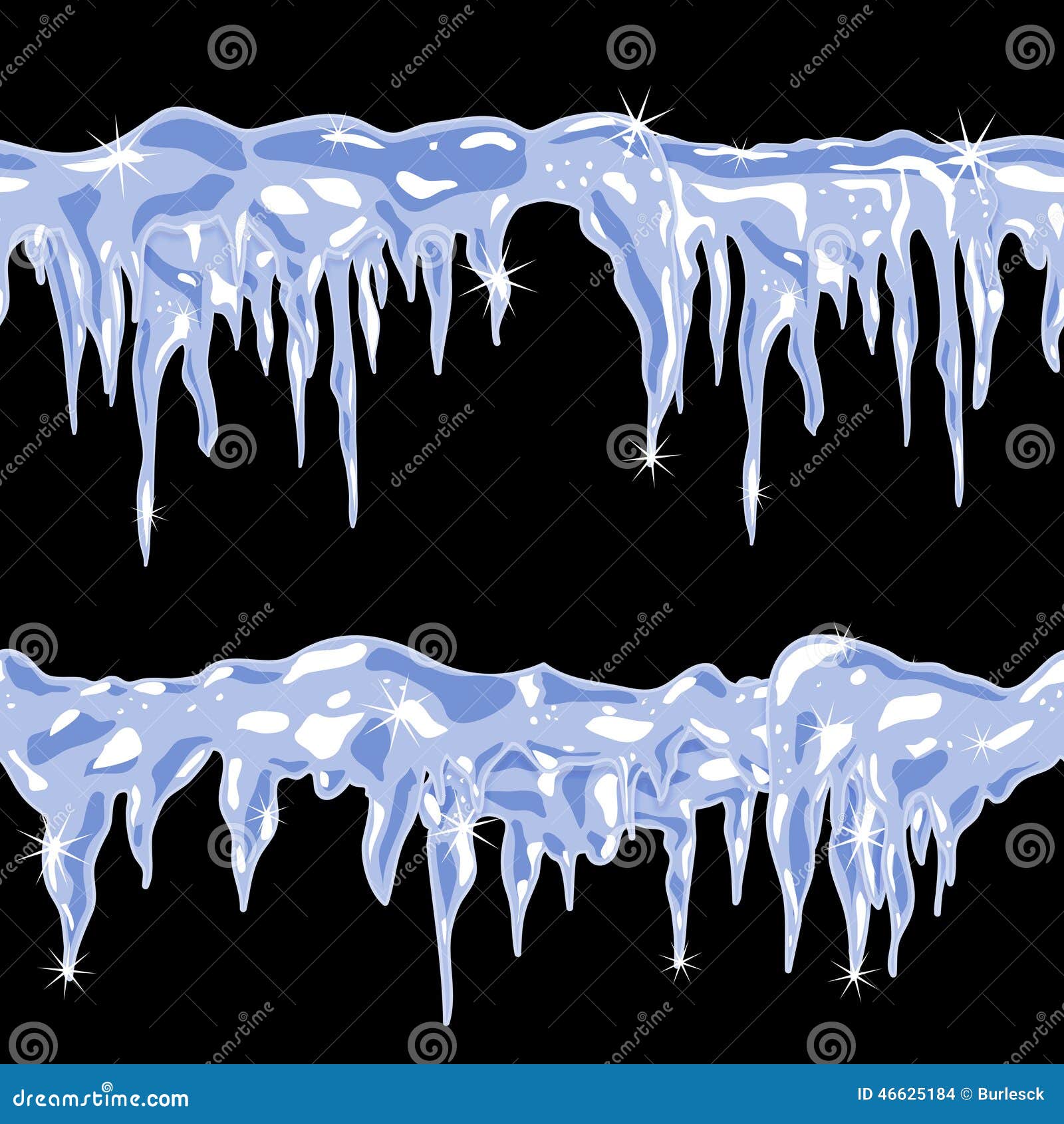 Icicles seamless patterns stock vector. Illustration of icecold - 46625184